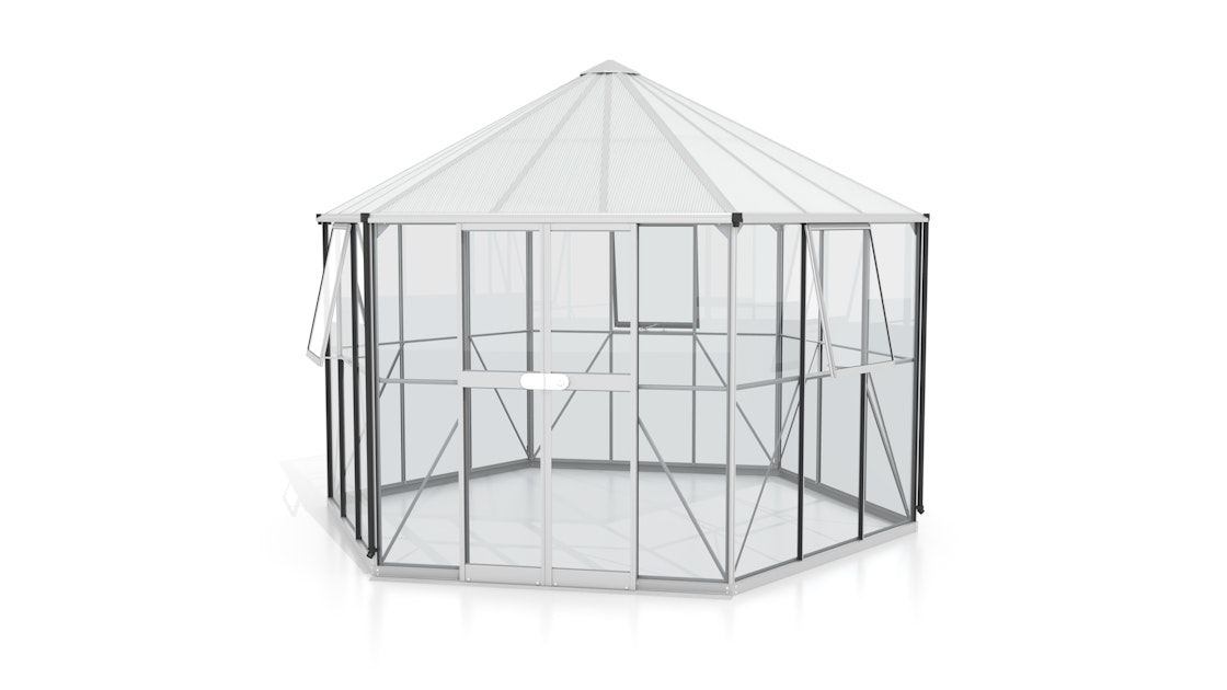Vitavia Gewächshaus Pi 9000 inkl. 3 Seitenfenstern - 9,0 m²