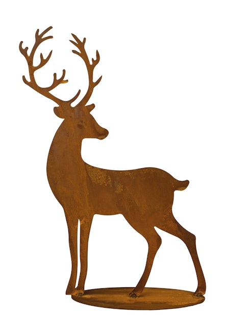Badeko Hirsch-Deko „Leon“ (120 cm) in Edelrostoptik kaufen